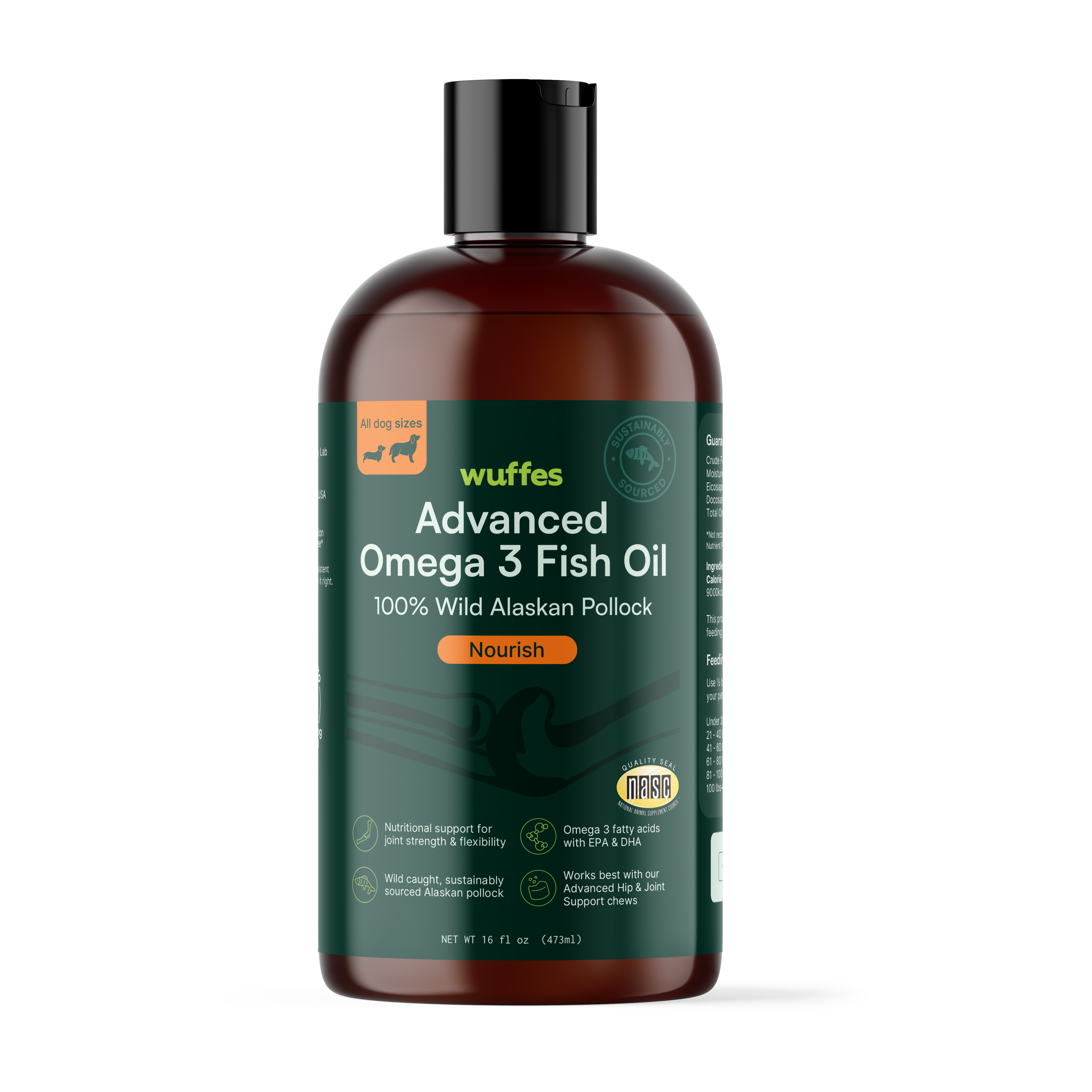 Advanced Omega 3 Fish Oil 16oz – Wuffes